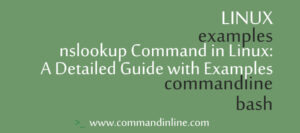 Understanding the nslookup Command in Linux: A Detailed Guide with Examples - Command in Line