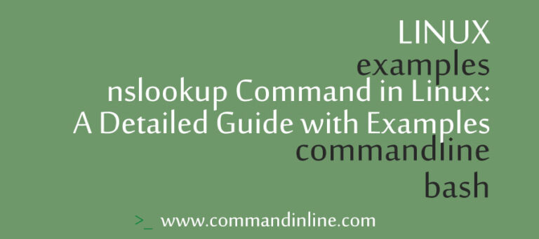 nslookup Cheat Sheet | nslookup Command Line Guide